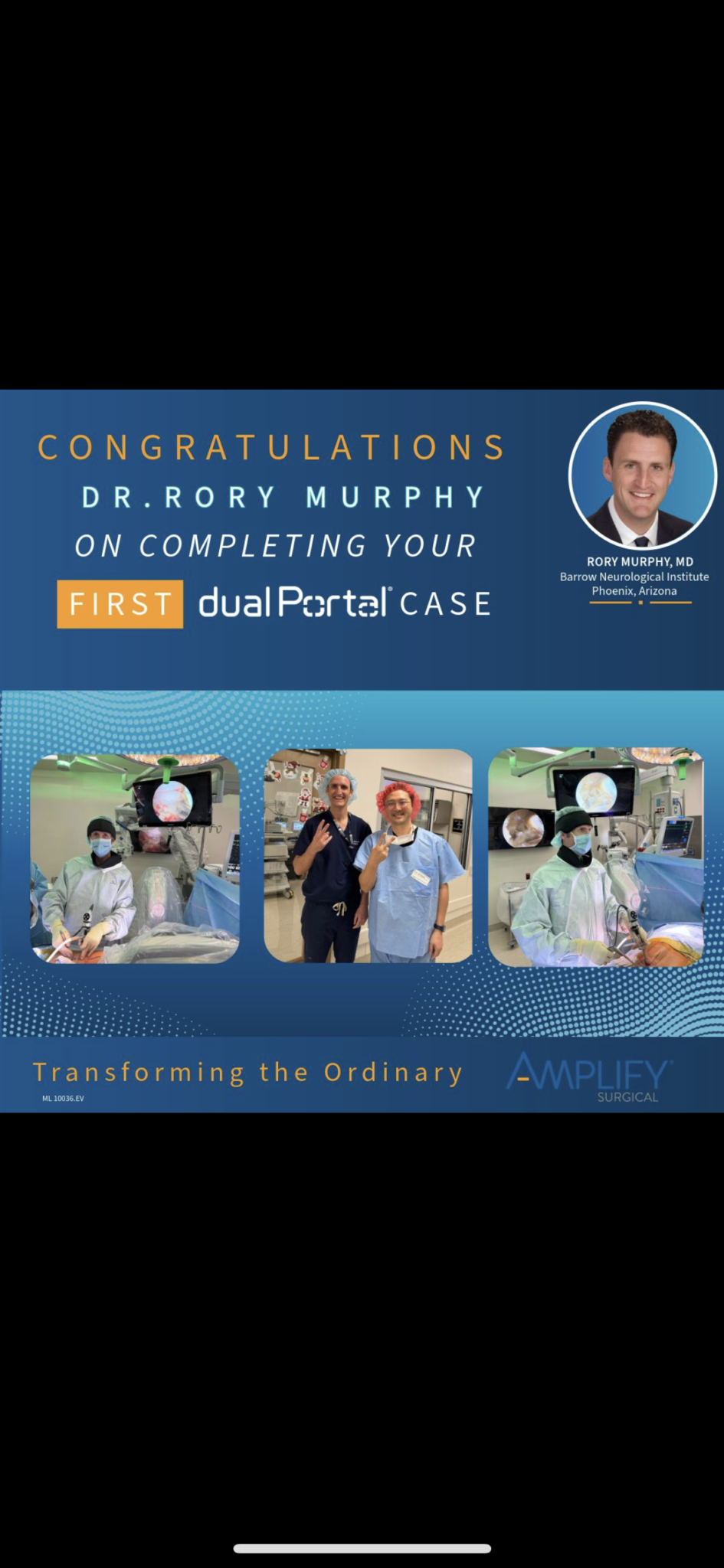 Dr. Murphy Completes First dual Portal Case - Dr. Rory Murphy